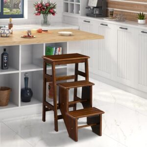 Niko Folding 30" Step Stool - Cappuccino