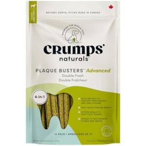 crumps' naturals plaque busters advanced - double fresh dental sticks 9.5oz