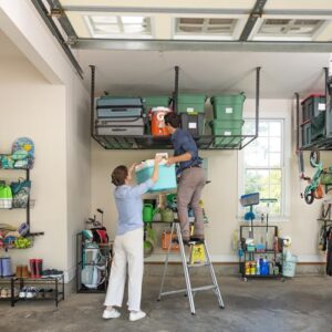 StoreYourBoard 4 x 8 Garage Storage Rack, Ceiling Shelf Overhead Organization, Heavy Duty Steel Platform Holds 700 lbs, 96 in. x 48 in. x 40 in.