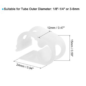 uxcell Plastic Tubing Clamps, 20pcs 1/8"-1/4" Tube OD Adjustable Tube Clamp Laboratory Pinch Valve Flow Control Hose Clamp