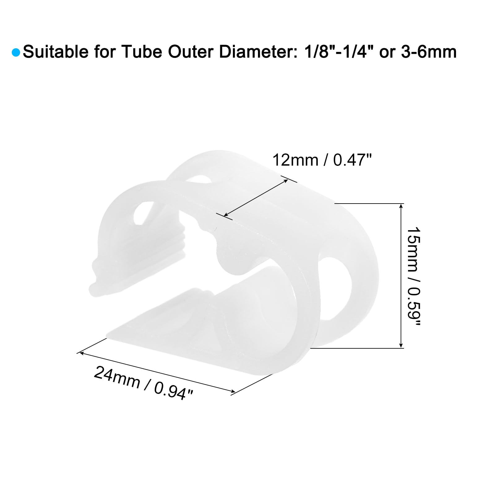 uxcell Plastic Tubing Clamps, 20pcs 1/8"-1/4" Tube OD Adjustable Tube Clamp Laboratory Pinch Valve Flow Control Hose Clamp