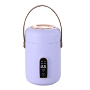 zerodis efficient heating mini rice cooker, insulated multifunction soup porridge stewpot with smart reservation function ()