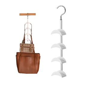 purse hanger-360 °rotation,hangers, widened arc - not afraid of deformation of the bag hanger, premium and smooth closet purse hanger,handbag hanger,purse hangers for closet (white 1 piece)