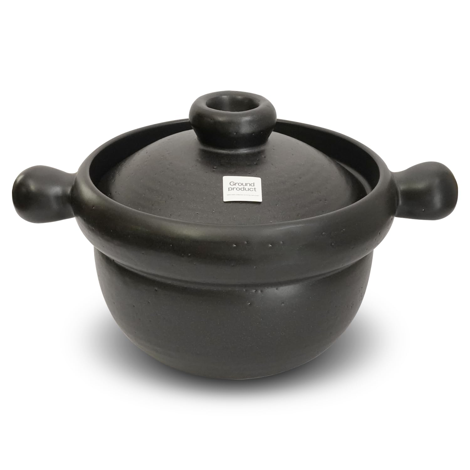 Banko Ware Rice Pot -Ground Product Series- Double Lid, Fluffy Rice, Donabe clay pot for, Microwave and Oven Safe, with English Manual, Made in Japan (3-5 servings)