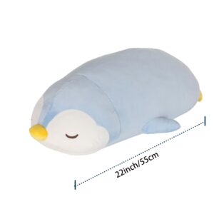 FFxiong 22" Penguin Stuffed Animal Plush Toy Large Cute Soft Body Pillow Kawaii Plushies for Girls, Gift for Kids Girl Boy Christmas Birthday