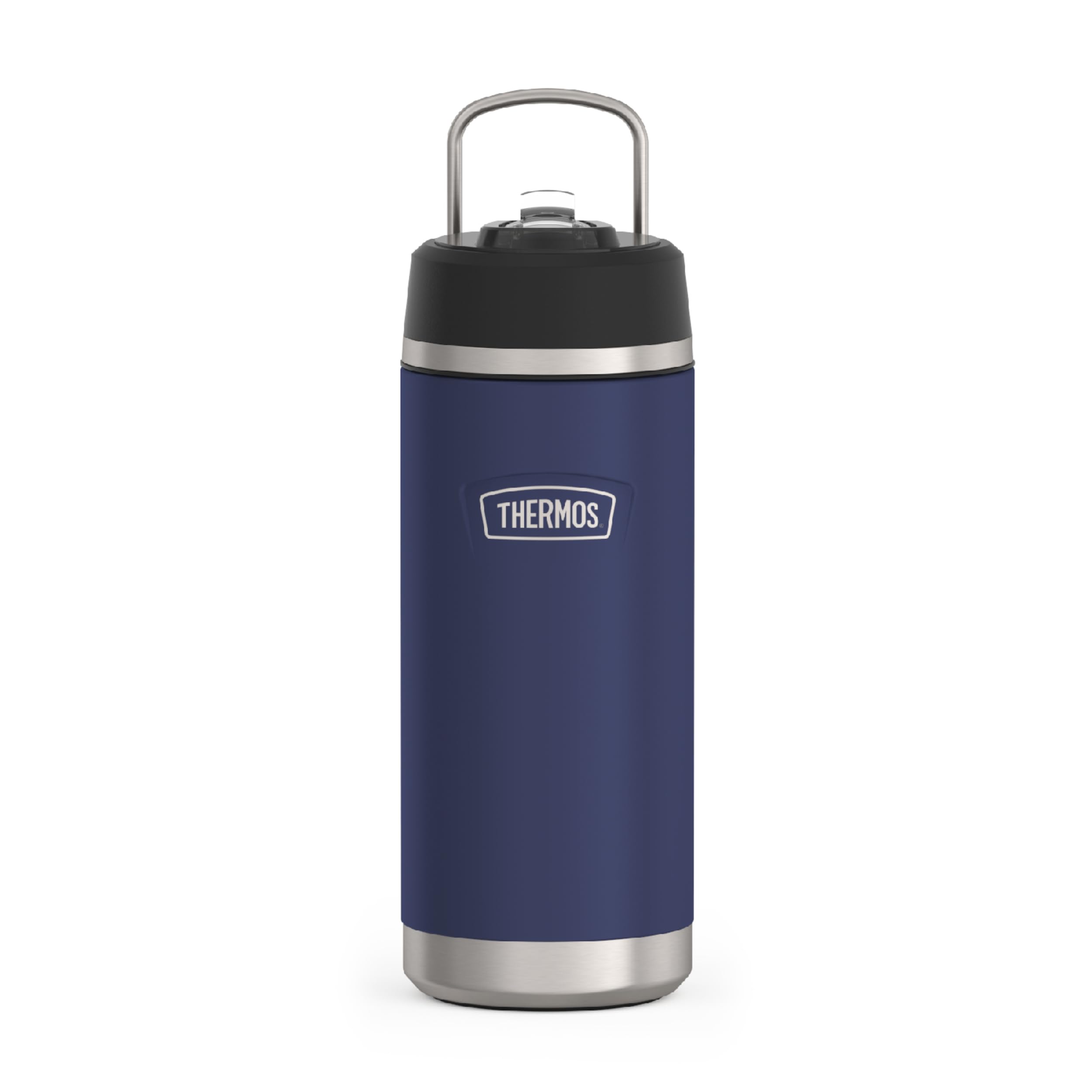 THERMOS ICON SERIES Insulated Water Bottle with Straw Lid - 18 Ounce, Navy - Stainless Steel Vacuum Insulated Water Bottle with Straw Lid