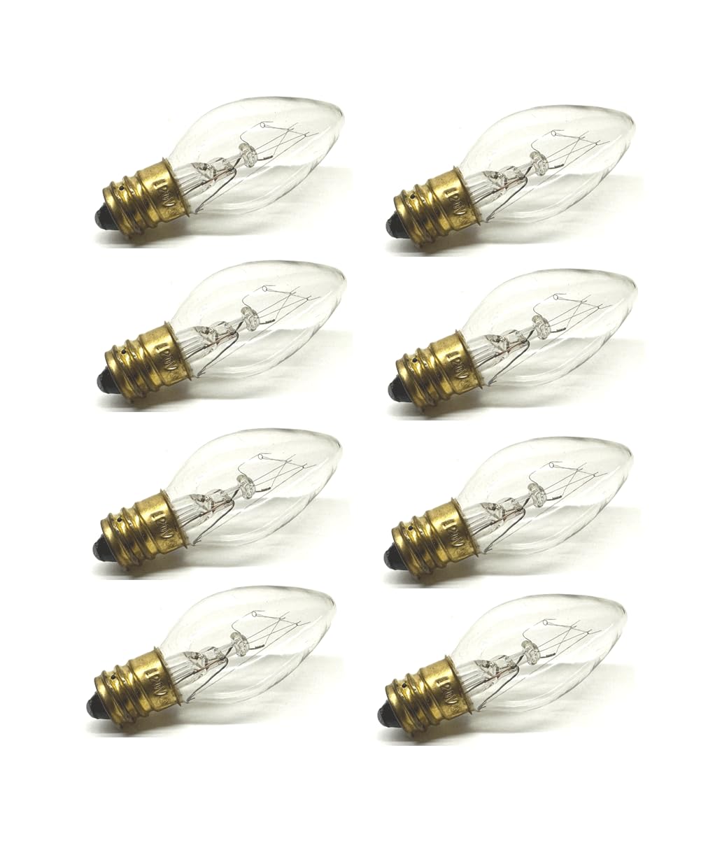 UI PRO TOOLS Clear Night Light Bulb Replacement Bulbs 5W 120V - 8 CT