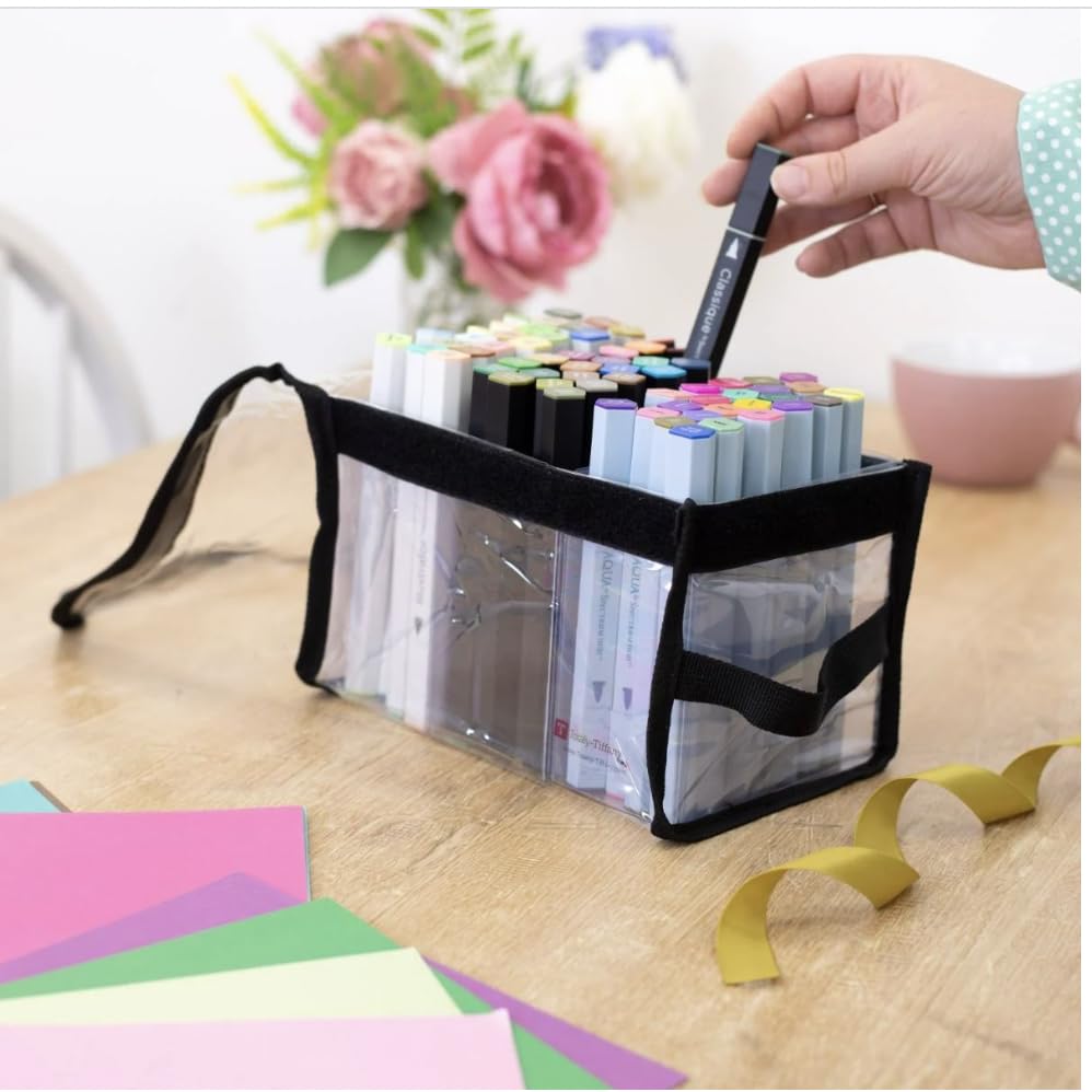 Denise Buddy Bag- Totally Tiffany - Easy 2 Organize - Perfect for Storing Alcohol Ink Markers, Embossing Folders, Acrylic Stamps, Card Panels, More