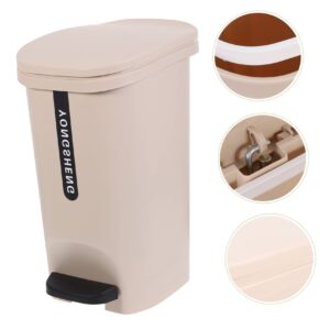 Hohopeti Foot Pedal Trash Cans Step Trash Can Household Waste Basket Container for Kitchen Bathroom