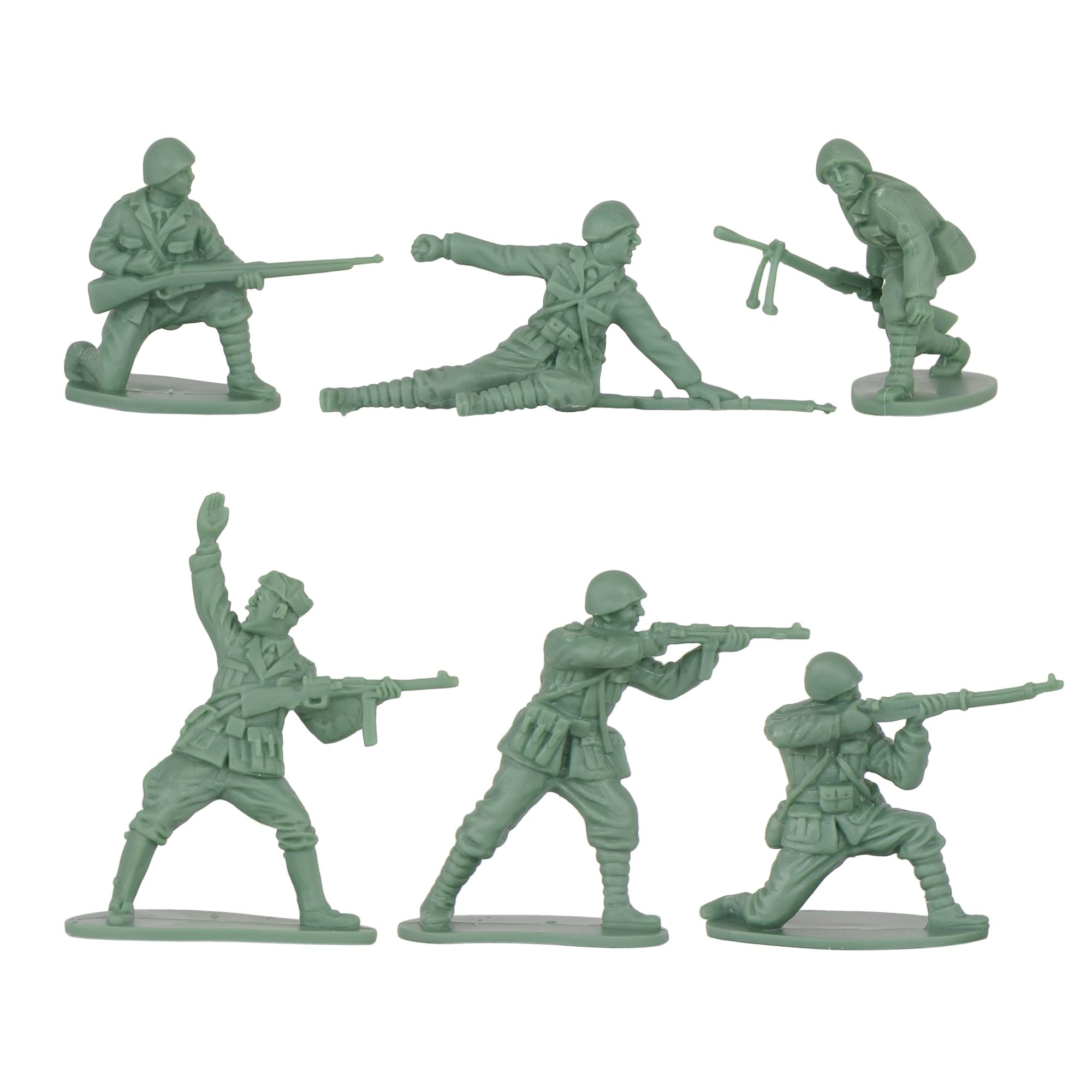 BMC CTS WW2 Italian Plastic Army Men - 24pc Gray-Green Italy Soldier Figures