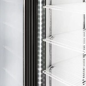 FRICOOL 51" Commercial Glass 2 Door Display Refrigerator Merchandiser - Upright Beverage Cooler With Led Lighting