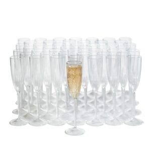 fun express premium plastic etched champagne flutes bulk 100 ct