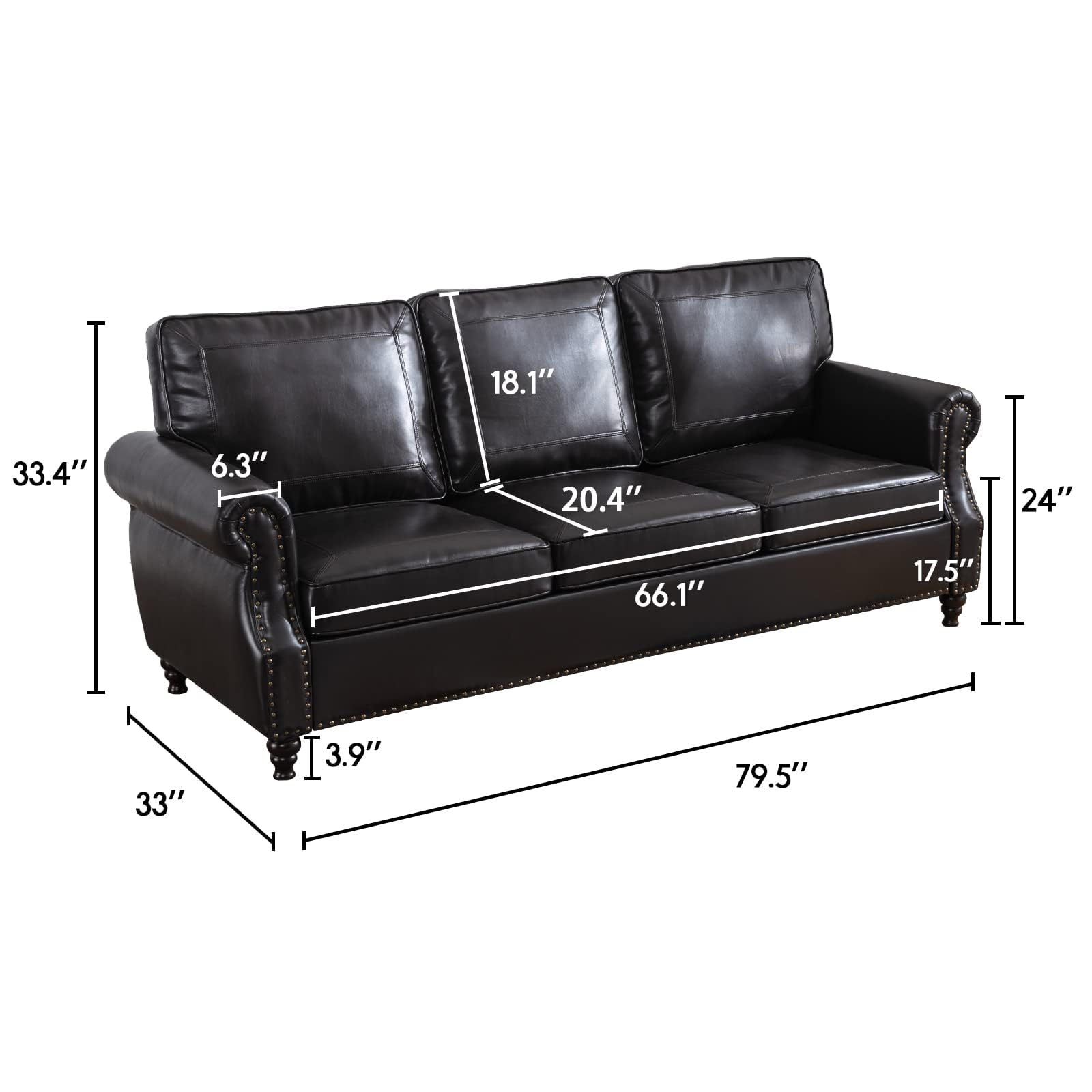 Dreamsir 5023 Sofas, Charcoal