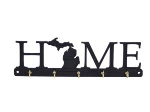 michigan home state key holder hanger rack rustic wall decor - entryway jewelry organization housewarming new home realtor gift