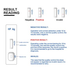 Helicobacter Pylori Stool 2 Test Kits, H. Pylori，10-15 Minutes of Quick Home Testing, The Result is Highly Accurate, Easy to Read and use