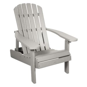 bahia verde cape folding and reclining adirondack chair, standard, cove gray