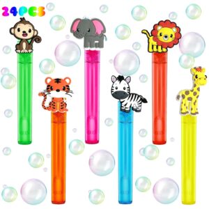 uoyoi jungle safari party favors,24pcs wild animals bubble wands for kids,zoo bubble wand for safari wild one birthday party supplies,pinata baby shower goodie bag stuffers gift