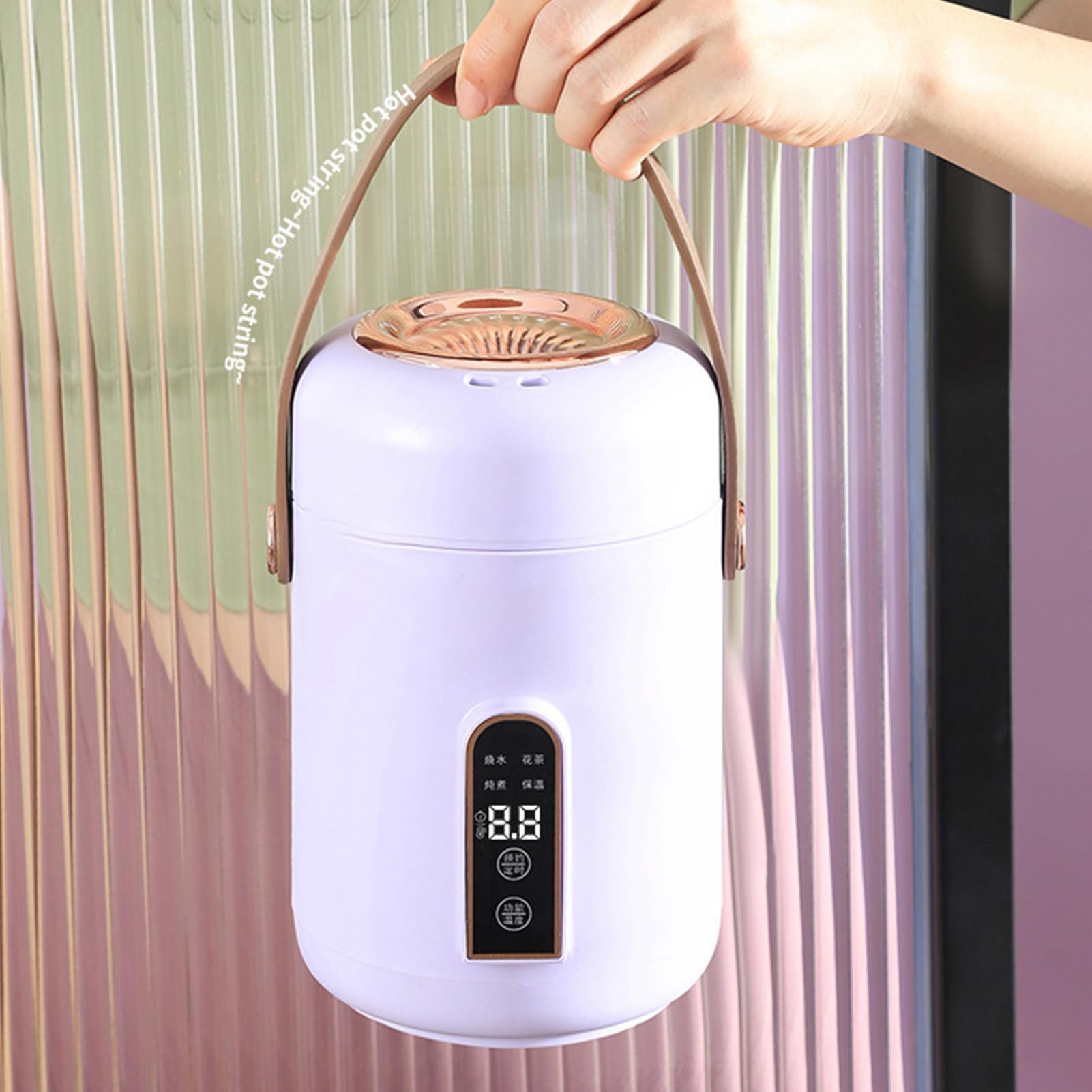 Zerodis Efficient Heating Mini Rice Cooker, Insulated Multifunction Soup Porridge Stewpot with Smart Reservation Function ()