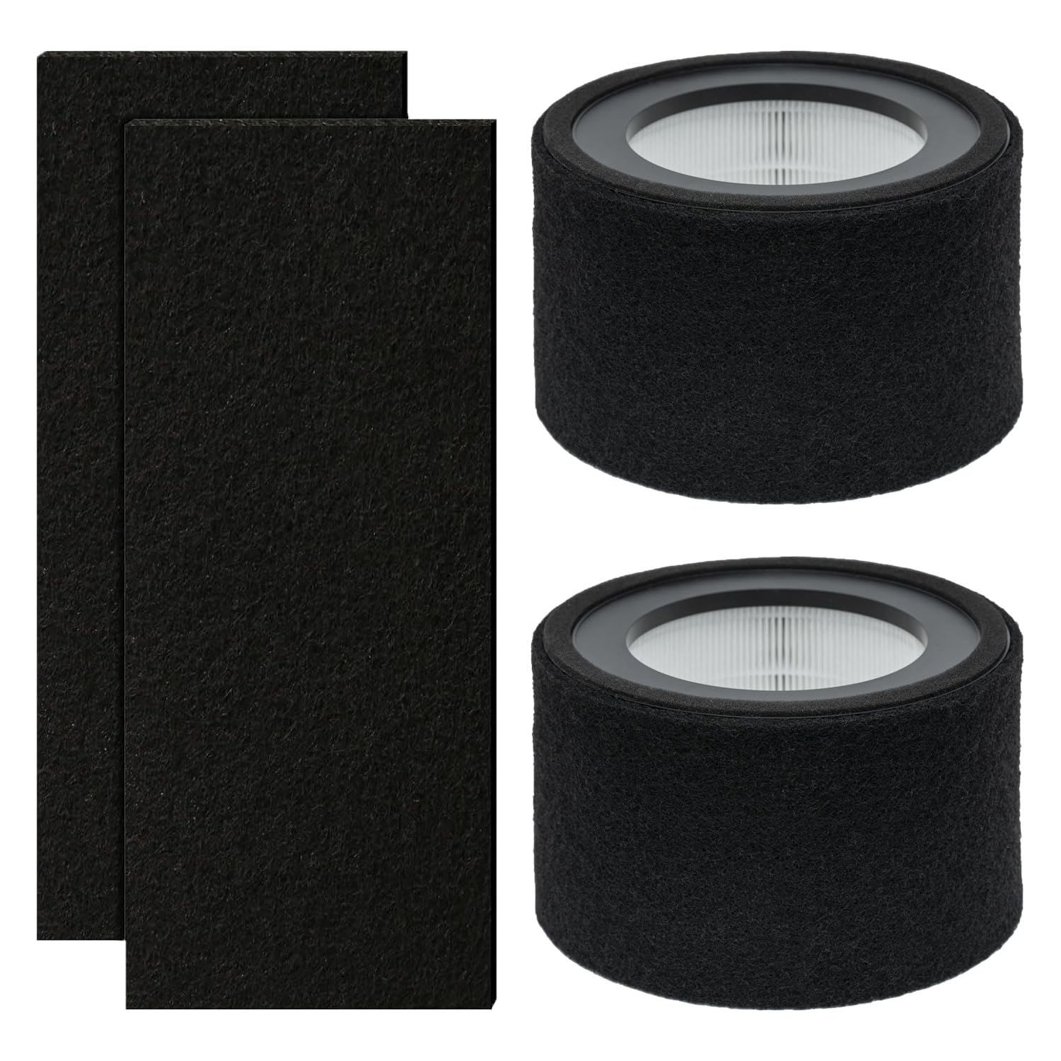 CHAMONNY EE-5068 Filter Replacement, Compatible with Crane EE-5068 and Etery jt-8115m Air Purifiers, 3-in-1 H13 True HEPA Filter and Activated Carbon Filter, Part# HS-1946, 2 Pack