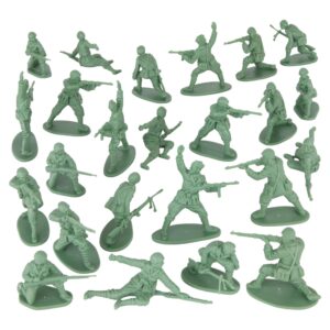 BMC CTS WW2 Italian Plastic Army Men - 24pc Gray-Green Italy Soldier Figures