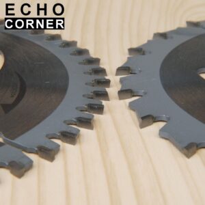 Echo Corner 5-1/2" (10mm Arbor) Circular Saw Blades 48Tooth+24Tooth, Heavy Duty Combo Pack Carbide TCT Fine Cut Fine Finish Crosscut Framing Ripping Wood Plywood MDF Plastic Veneer Lumber Laminate