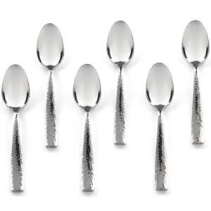 hudson essentials hammered demitasse espresso spoons, 4.6-inch mini coffee spoons, 18/10 stainless steel small spoons for dessert, coffee, tea, set of 6