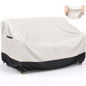 niminex outdoor couch cover waterproof- 600d heavy duty 2 - seater outdoor sofa cover, double-stitched,windproof and tear-resistant patio furniture covers, outdoor furniture cover 60x34x30 inch