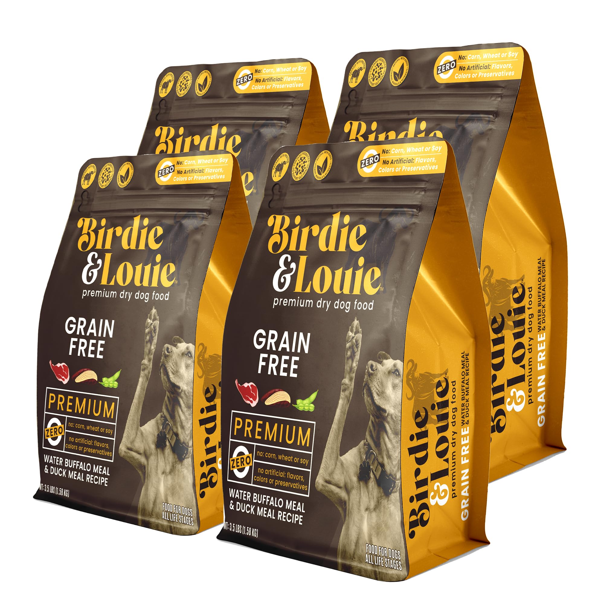 Birdie & Louie Water Buffalo & Duck Dry Dog Food, 56 OZ