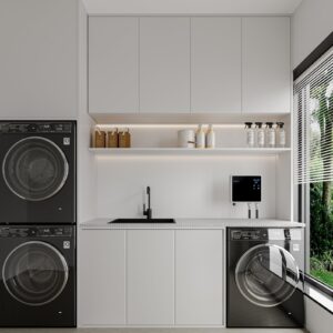 SantiCleana Ozone Laundry Washer System - 2 Outlets! - Stainless Sprayer - Black Hose