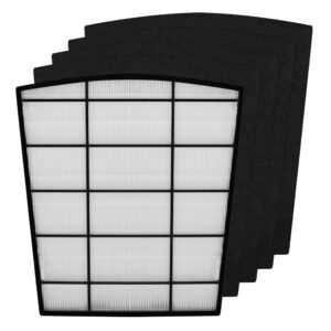 chamonny h-hf800-vp filter replacement, compatible with hunter hp800 air purifier, part# part number h-hf800-vp/h-pf800,1 h13 true hepa filters + 4 pre-filters