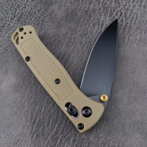 6.5in Mini Folding Knife - Axis Lock Pocket Knife with 7Cr17Mov Steel Black Blade and Glass Reinforced Nylon Handle, Thumb Stud，Belt Clip, for EDC Camping Hunting