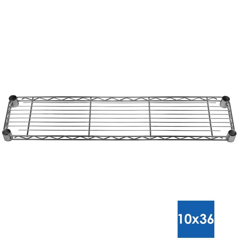 Shelving Inc. 10" d x 36" w x 84" h Chrome Wire Shelving with 5 Tier Shelves, Weight Capacity 800lbs Per Shelf