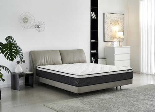 Container Furniture Direct Hybrid 10 Inch Twin Mattress in a Box, Pillow Top Bed Cushion with Breathable and Hypoallergenic Design, Medium Firm for Lumbar Support