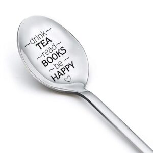 cute tea spoon for hot tea fancy reading gifts for best friend birthday gifts for women daughter son christmas gift for men boyfriend husband gift from wife girlfriend stocking stuffers for girls boys