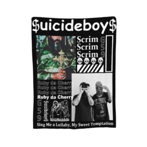 Suicide Hip Hop Music Boys Blanket, Ultra-Soft Micro Fleece Cover Blanket for Couch Sofa Bed, Warm Soft Throw Blanket, Graphic Bed Blanket for All Season