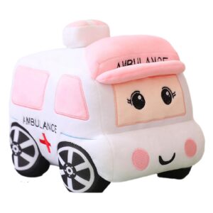 3d cartoon ambulance throw pillow hugging ambulance plush ambulance stuffed animal toys ambulance pillow sofa cushion ambulance gift for kids or lovers in valentine's day, christmas or birthday