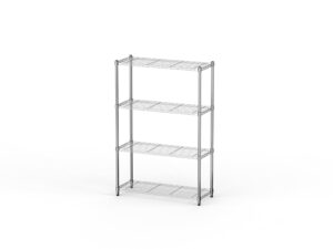 everest 4-shelf shelving units and storage, heavy duty storage shelves (up to 250lbs), wire shelving rack, chrome rack shelf, 14" d x 36" w x 54" h