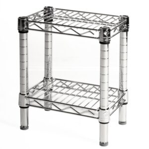 shelving inc. 10" d x 30" w x 14" h chrome wire shelving with 2 tier shelves, weight capacity 800lbs per shelf