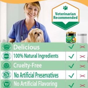 Probiotics Chews for Dogs with Prebiotic & Digestive Enzymes,Support Gut Health, Digestion, Immunity, Relief Seasonal Allergies, Diarrhea, Constipation (Chicken Flavor / 120 Chews)