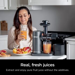 Ninja JC151 NeverClog BPA-Free Cold Press Juicer with Total Pulp Control and 2 One-Touch Programs (Machine Gray, Renewed)