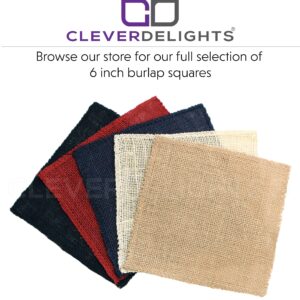 CleverDelights 6 Inch Black Burlap Squares - 12 Pack - Jute Burlap Fabric - Finished Edges - 6" x 6"