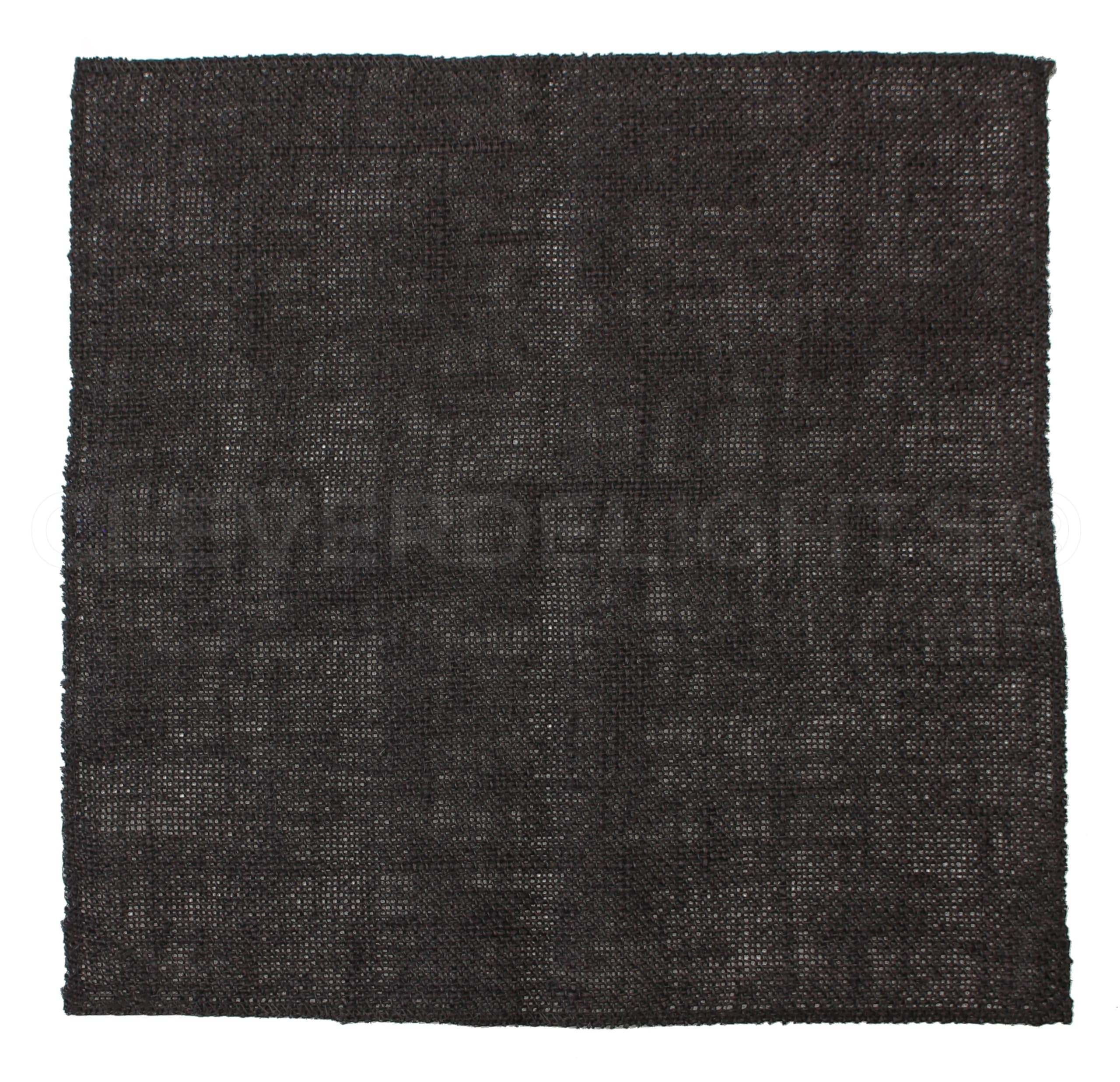 CleverDelights 12 Inch Black Burlap Squares - 4 Pack - Jute Burlap Fabric - Finished Edges - 12" x 12"