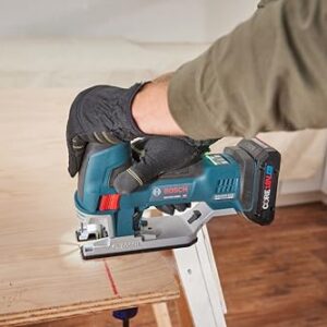 BOSCH GST18V-60BCN 18V Brushless Connected Barrel-Grip Jig Saw, 3,800 SPM, LED Light, Tool-free Blade Change (Bare Tool)