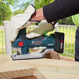 BOSCH GST18V-60BCN 18V Brushless Connected Barrel-Grip Jig Saw, 3,800 SPM, LED Light, Tool-free Blade Change (Bare Tool)