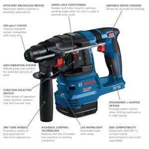 BOSCH GBH18V-22N 18V Brushless SDS-plus® Bulldog™ 3/4 In. Rotary Hammer (Bare Tool)