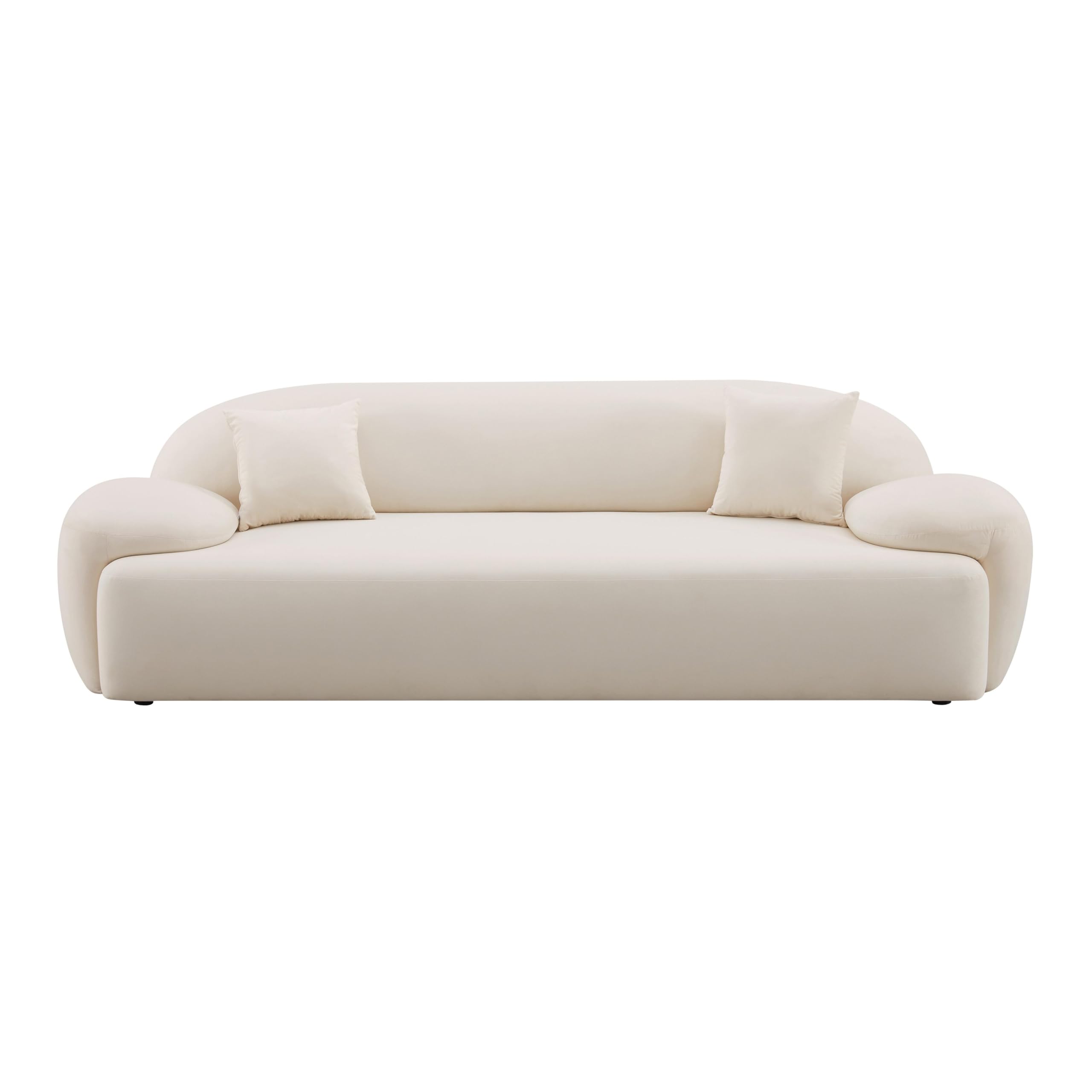 Tov Furniture Allegra Cream Velvet Sofa