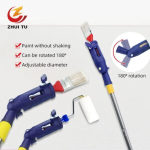 Paint Edger Brush Extender Paint Roller Extension Pole 3.6ft Gripper Paint Edger Tool for Wall Corner Painting Painting Tool Wall Detail Decoration Handle Tool