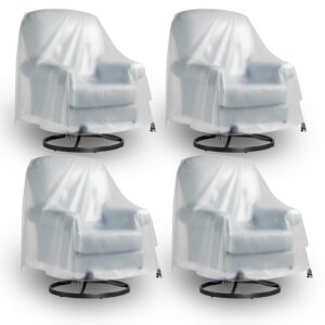 indigotempest9 outdoor swivel lounge chair cover 4 pack, waterproof heavy duty outdoor chair covers, patio rocking chair covers for outdoor furniture, (30 w x 34 d x 38.5 h inches)