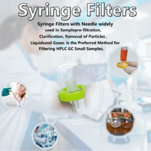 Syringe Filters PES Hydrophilic Filtration 0.45um 13mm Membrane Diameter Lab PES Membrane Disc Non-Sterile by Labfil, Pack of 100