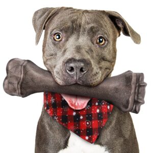 dog toys for aggressive chewers, indestructible dog bones for aggressive chewers, tough dog chew toy for heavy duty dogs, big dog teething toys with durable nylon for large/medium breed puppies…